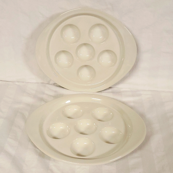 Serveware | Dining | Two Escargot Oyster Snail Serving Platters | Poshmark